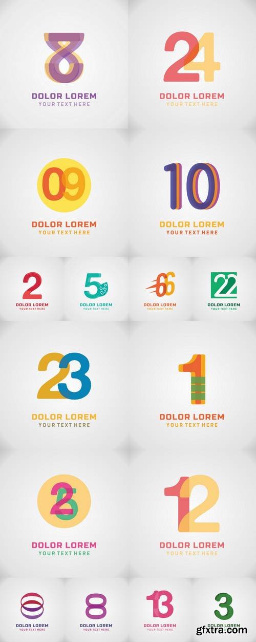 Numbers Colored Logos » GFxtra