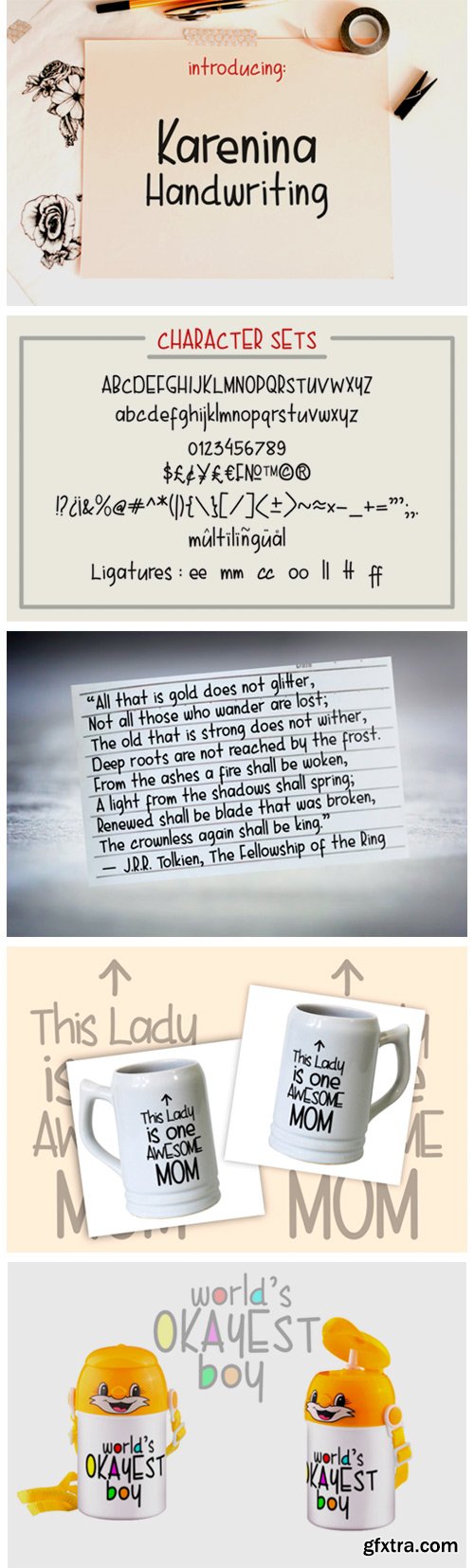 Karenina Handwriting Font GFxtra Karenina Handwriting Font GFxtra