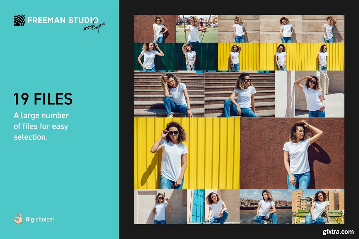 CreativeMarket - T-Shirt Mock-Up Set 3838943 » GFxtra