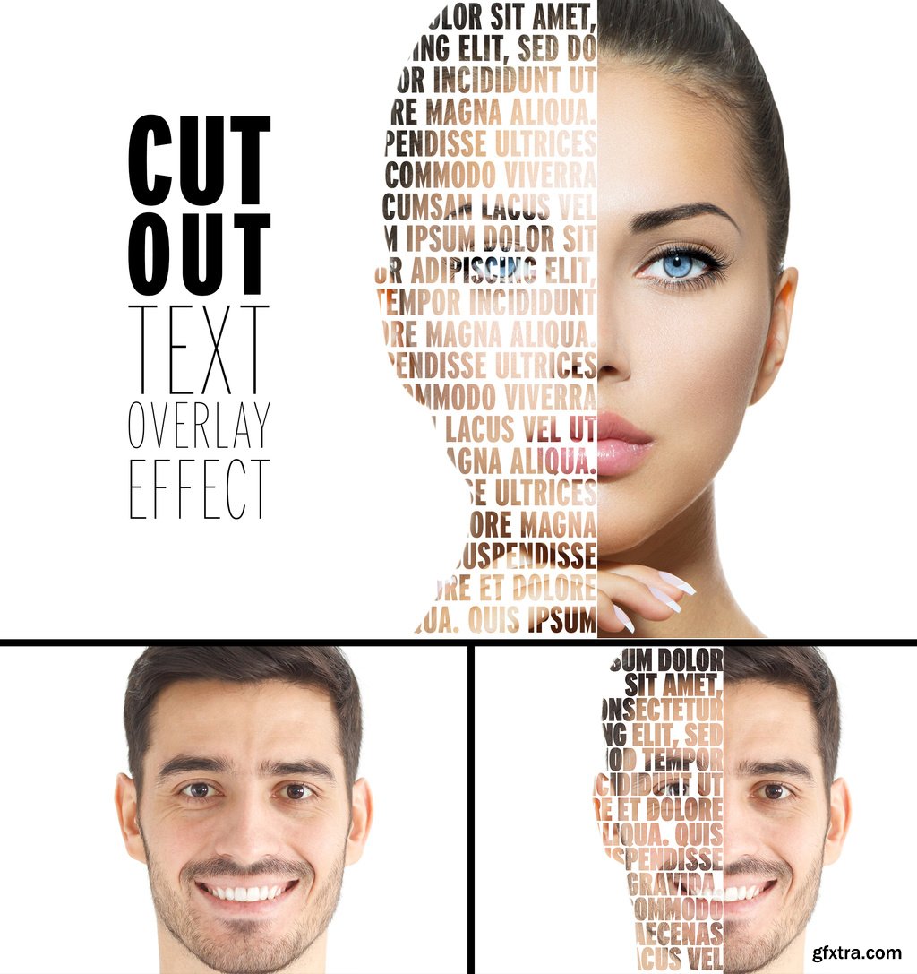 Cut Out Overlay Text Effect Mockup 356194601 » GFxtra