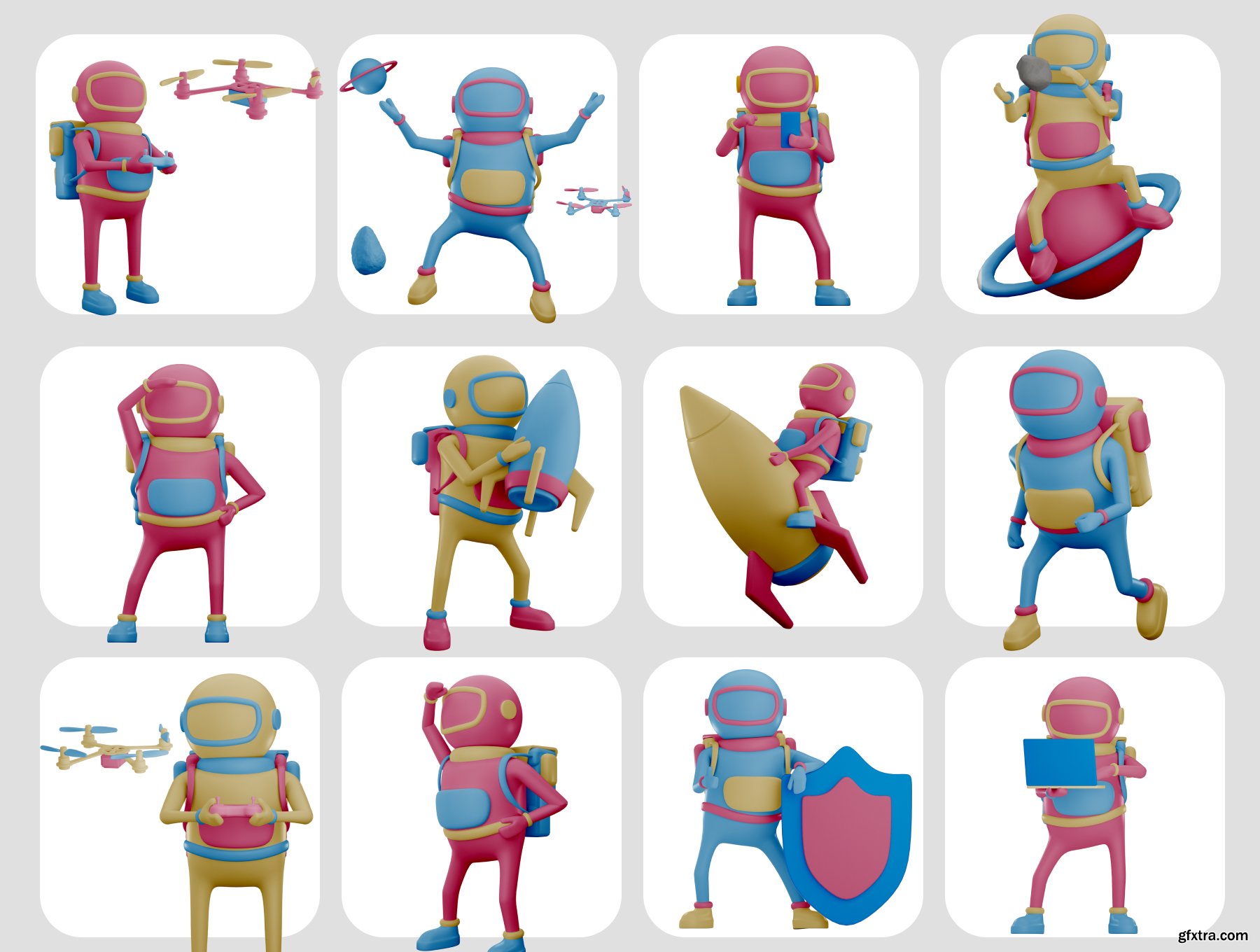 Outer Space Character 3D » GFxtra