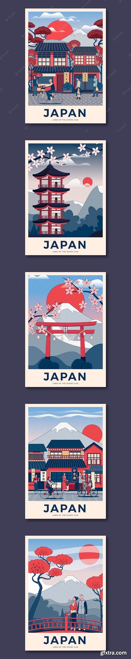 Hand drawn japan poster design » GFxtra