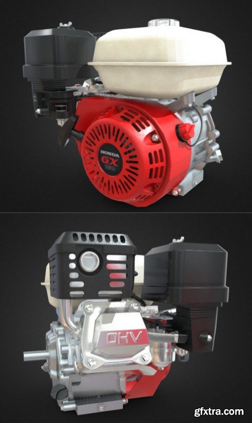 Gasoline Engine 3D Model » GFxtra