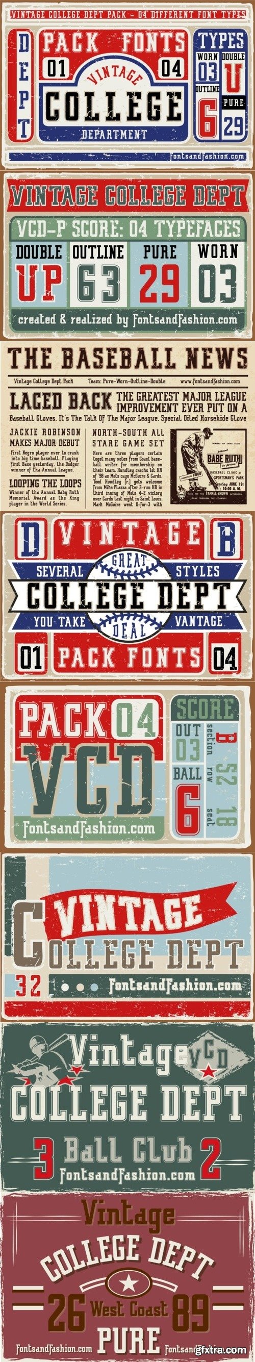 Vintage College Font » GFxtra