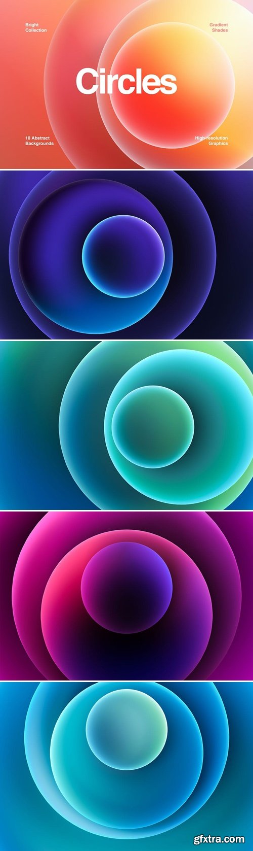 Gradient Circles 3D Backgrounds CJVQPZV » GFxtra