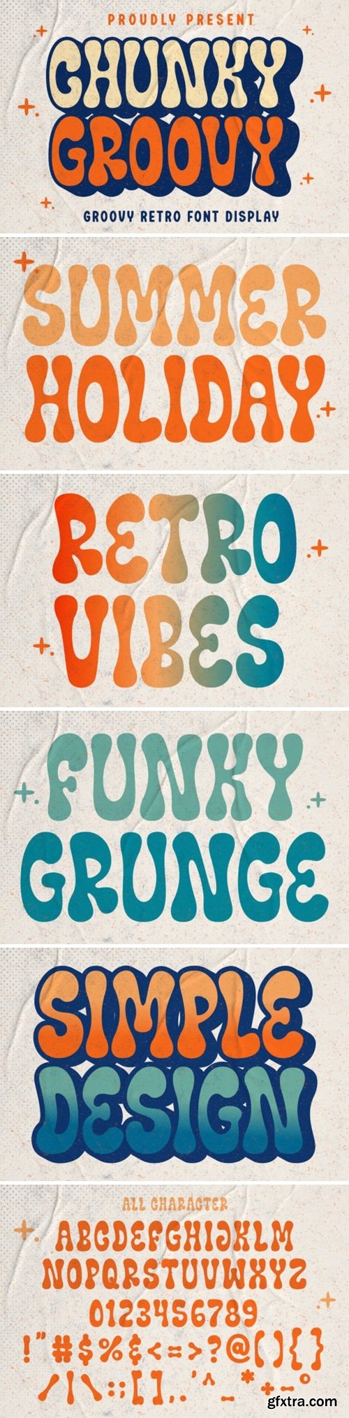 Chunky Groovy Font » GFxtra