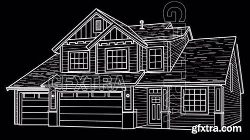 Doodle House Outline Drawing Animation 1582921 » GFxtra